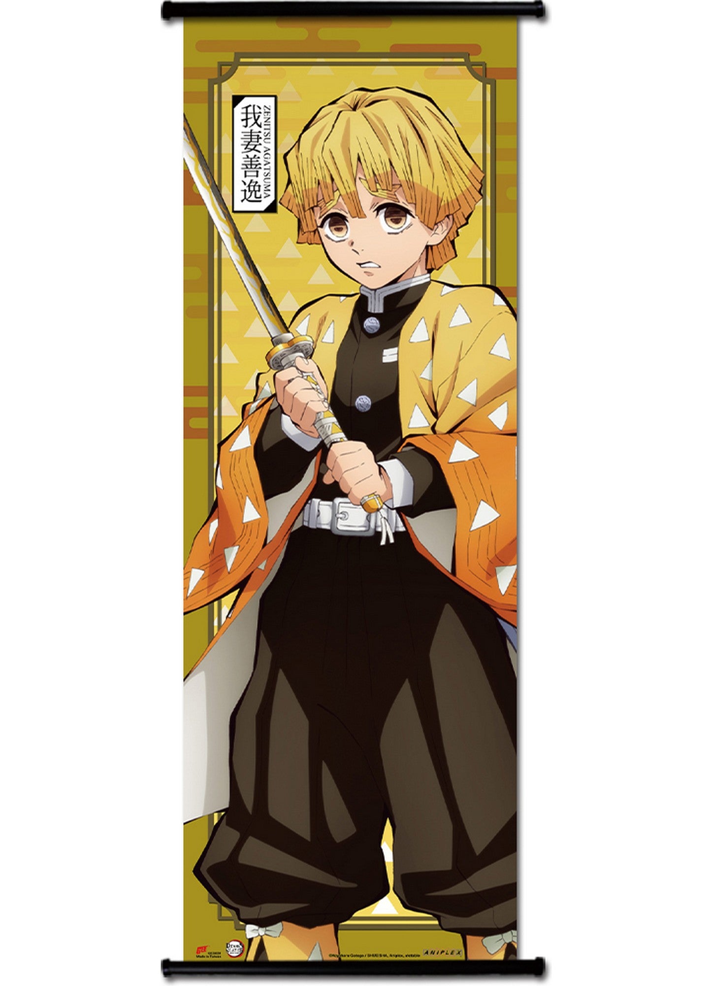 Demon Slayer - Zenitsu Agatsuma Human Size Se Wall Scroll 23.5"W x 67"H ...